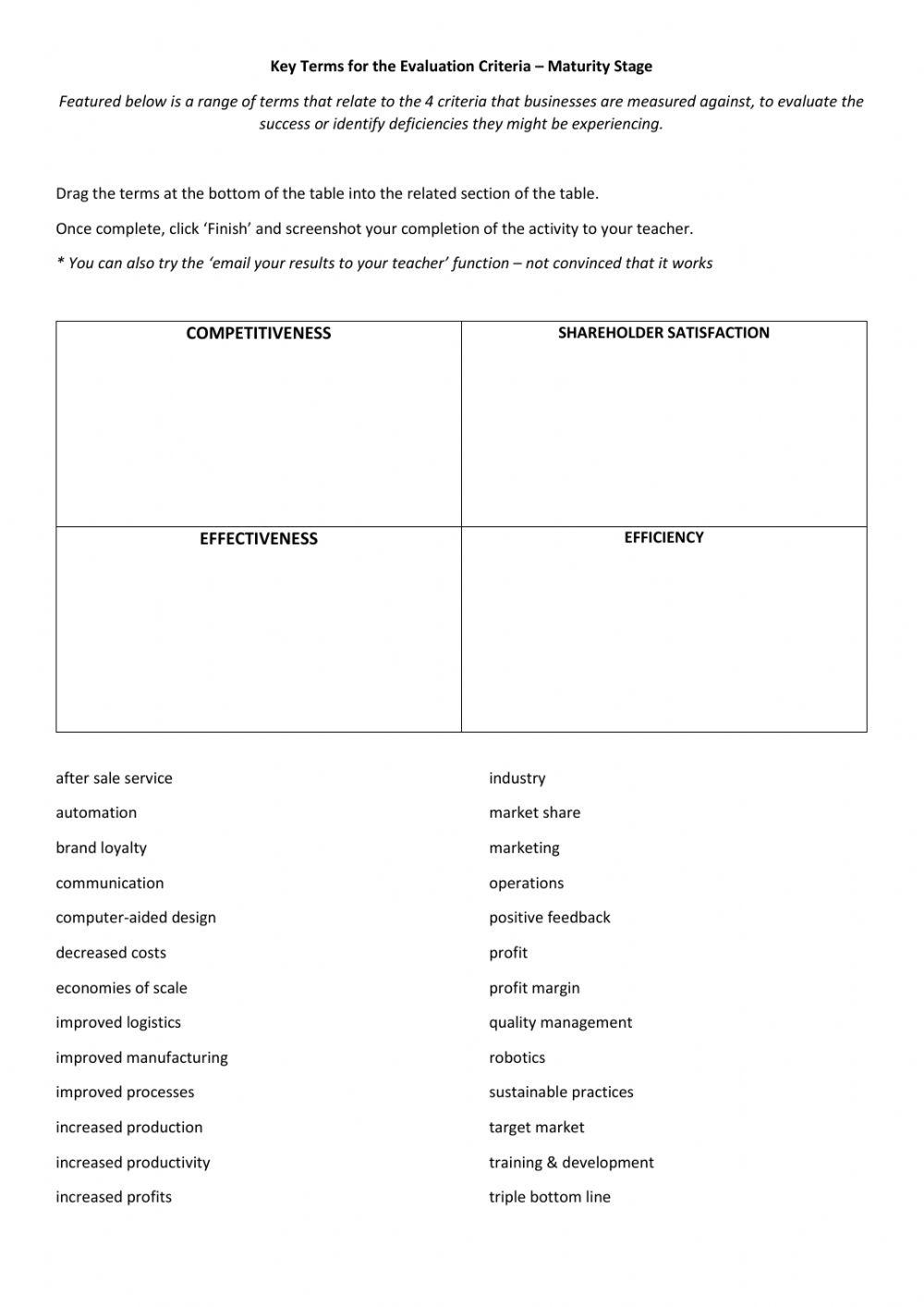 4680720 | Business Maturity-Evaluation Criteria