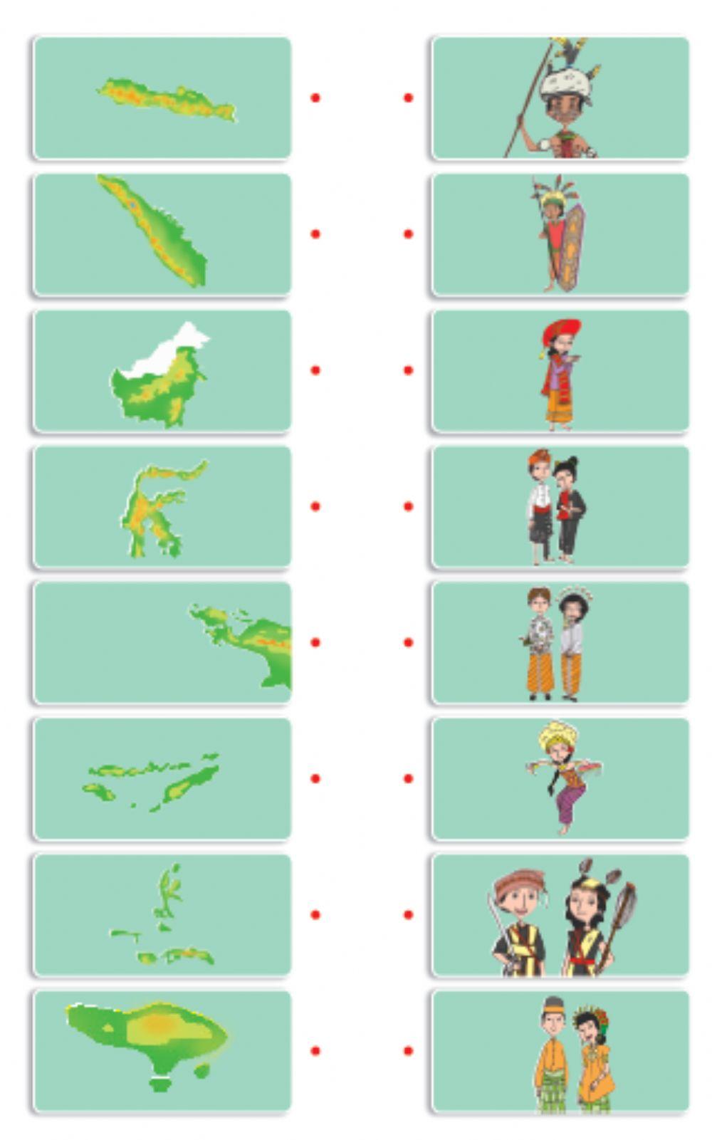 Menjodohkan Keragaman Suku Budaya Interactive Worksheet Live Worksheets