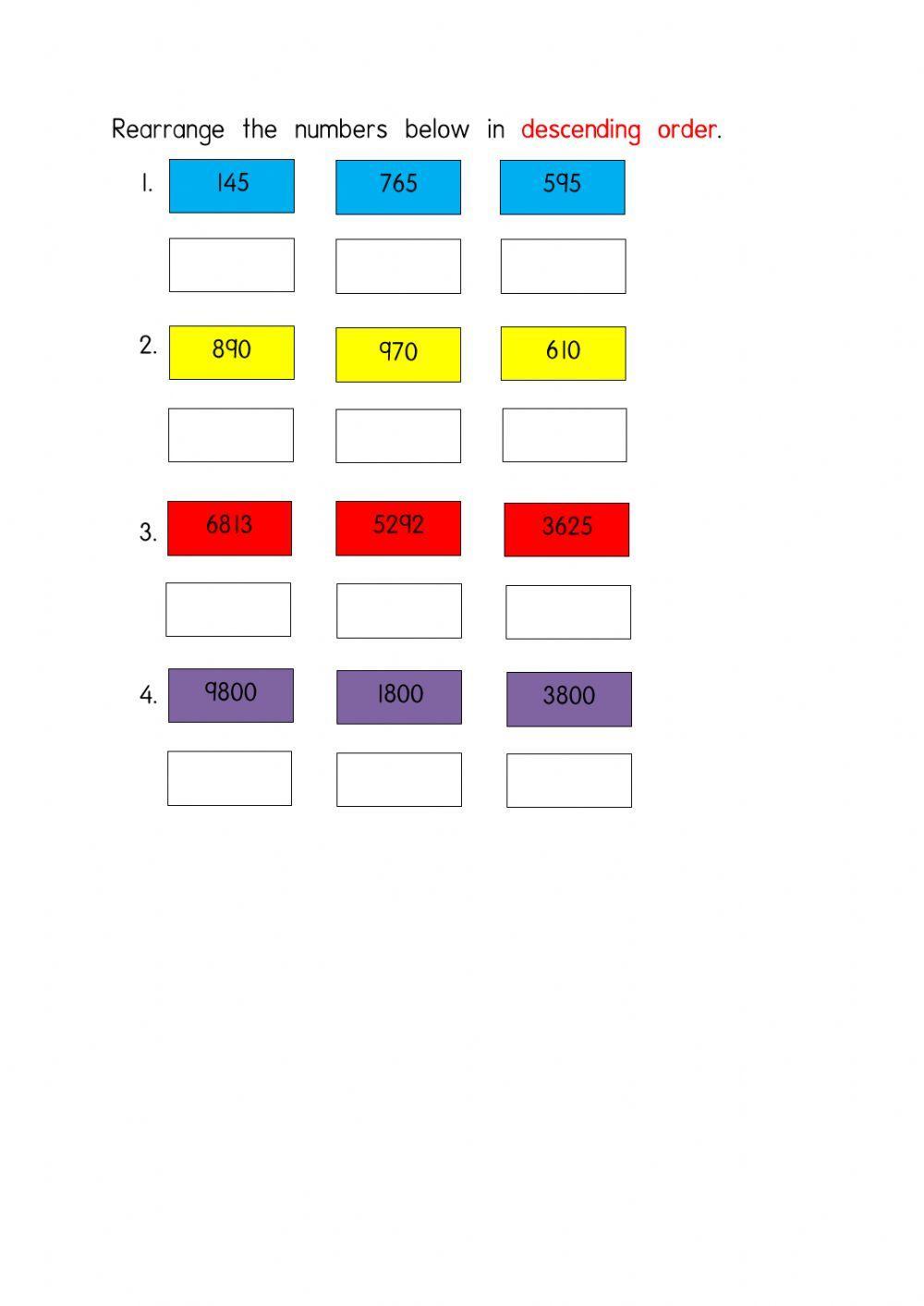 Number Value online activity | Live Worksheets