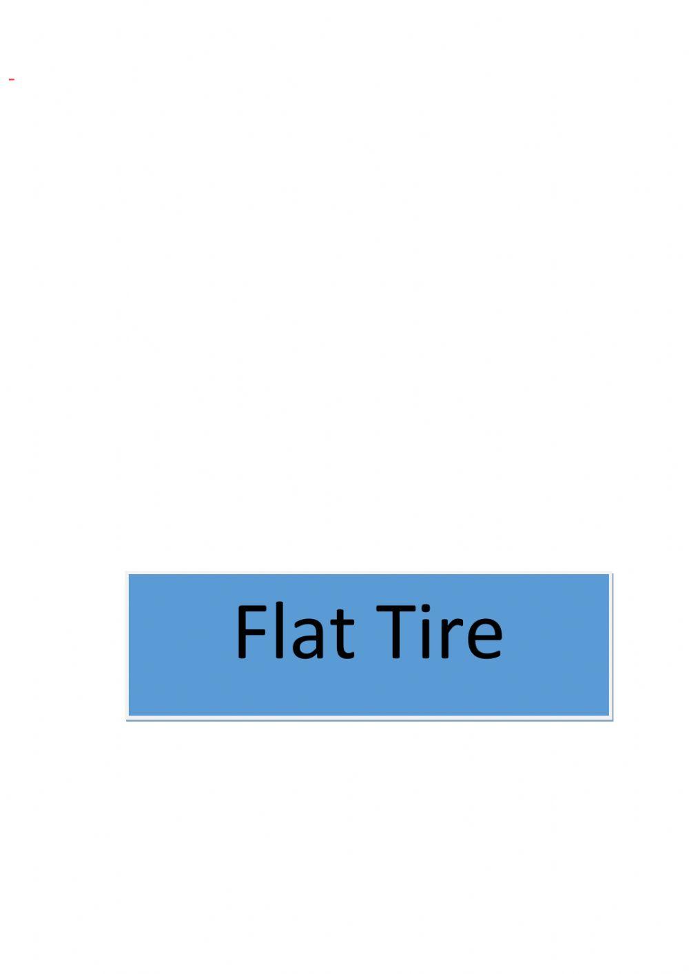 Flat tire worksheet | Live Worksheets