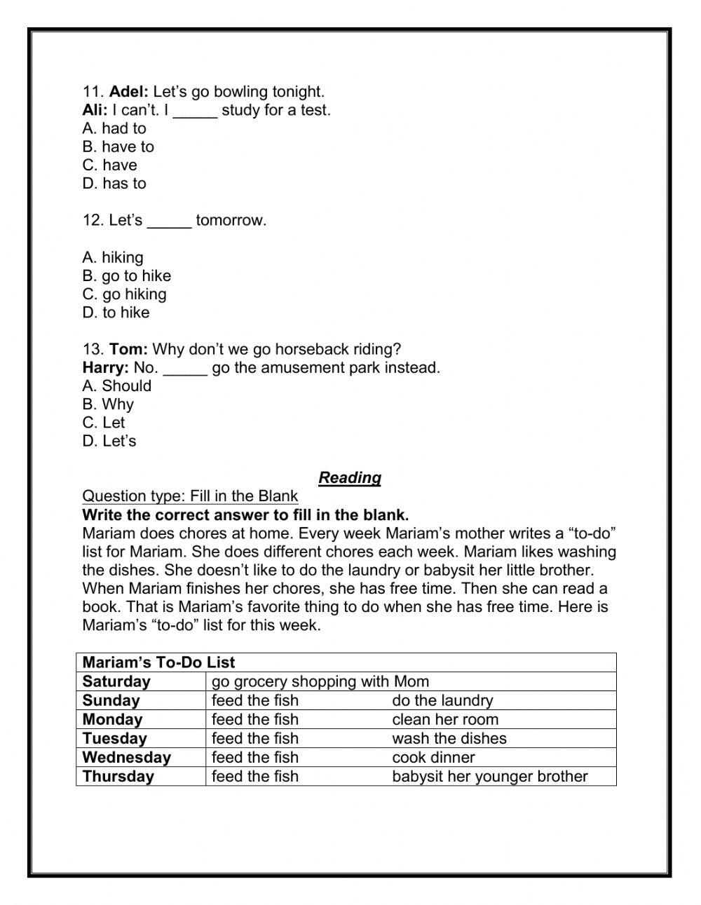 Let's Go Out | Safaa Ahmed Galal | Live Worksheets