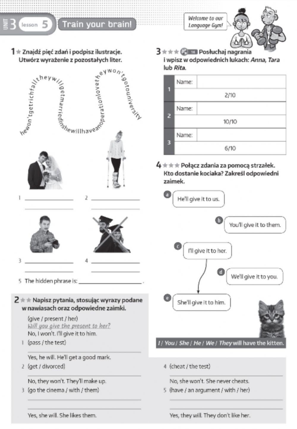 Brainy 6 unit 3 lesson 5 Train your brain online exercise for | Live Worksheets