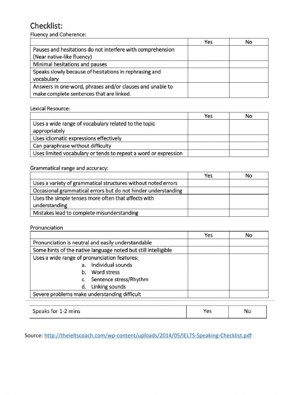 Check list activity | Live Worksheets