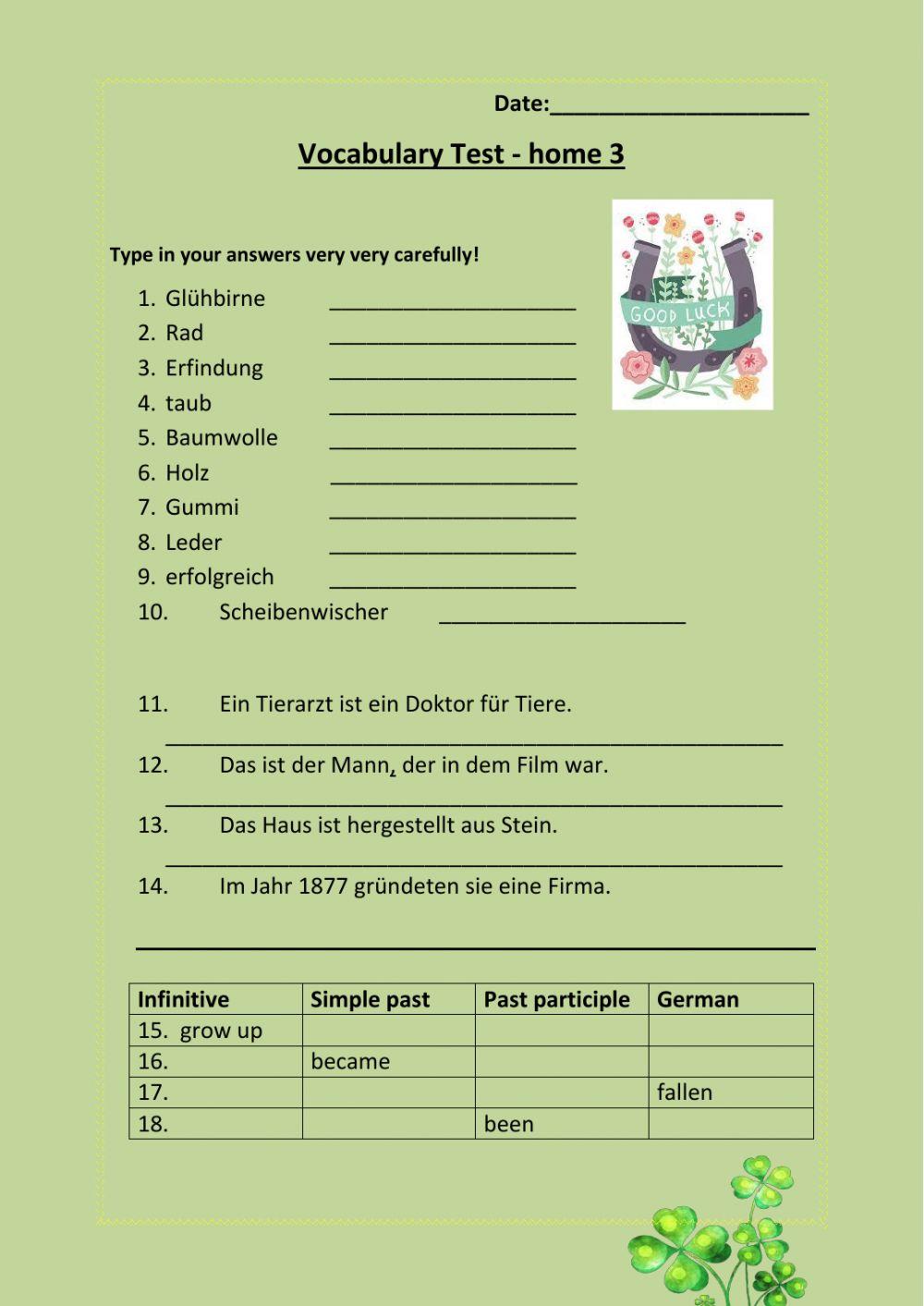 Vocabulary Test Home 3 Worksheet Live Worksheets vocabulary-test-home-3-worksheet-live-worksheets