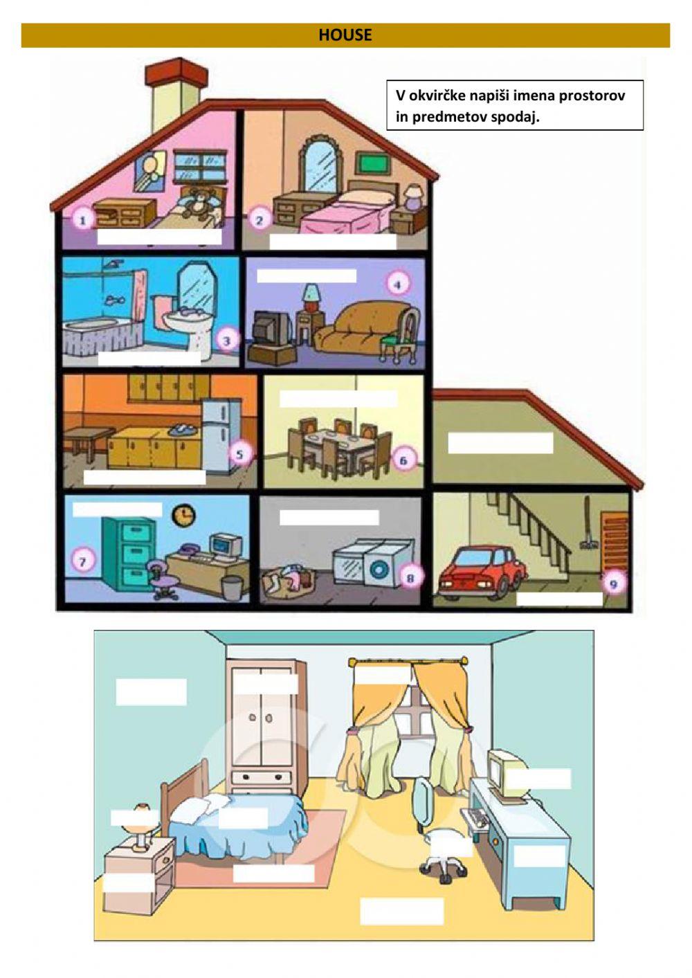 house 5 interactive worksheet | Live Worksheets