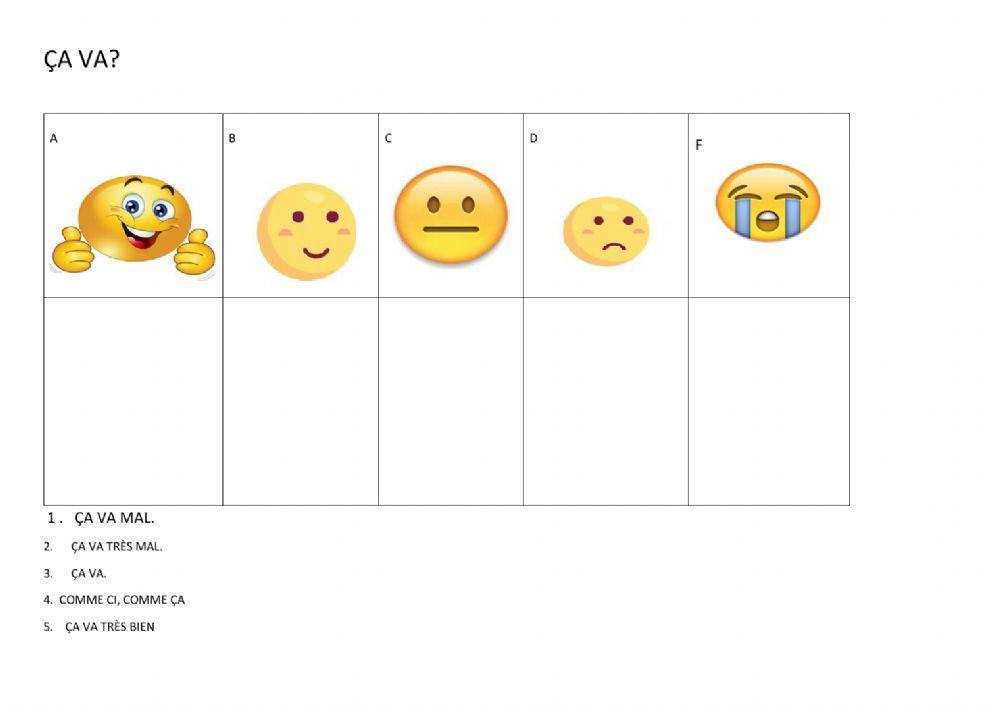 Ça va | Free Interactive Worksheets | 688053