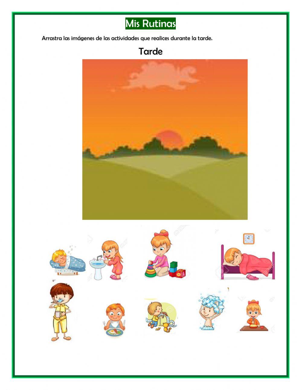 Las rutinas worksheet | Live Worksheets