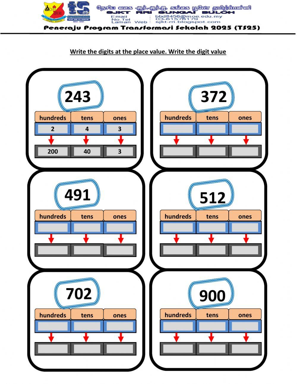 688288 Digit Value Sivasangker LiveWorksheets 688288-digit-value-sivasangker-liveworksheets