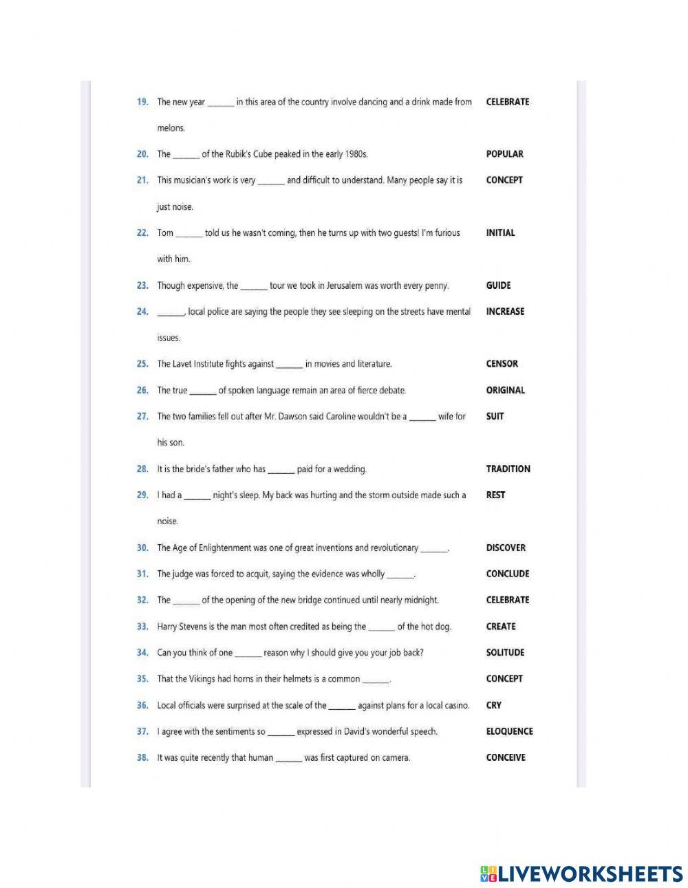 1 online pdf worksheet | Live Worksheets