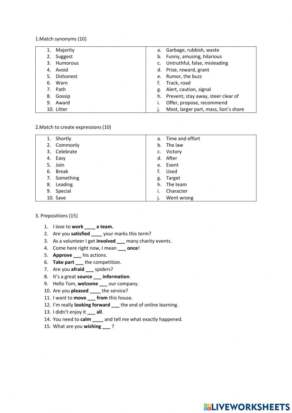 740777 | Revision PP1 | Aga Grzesiuk | LiveWorksheets