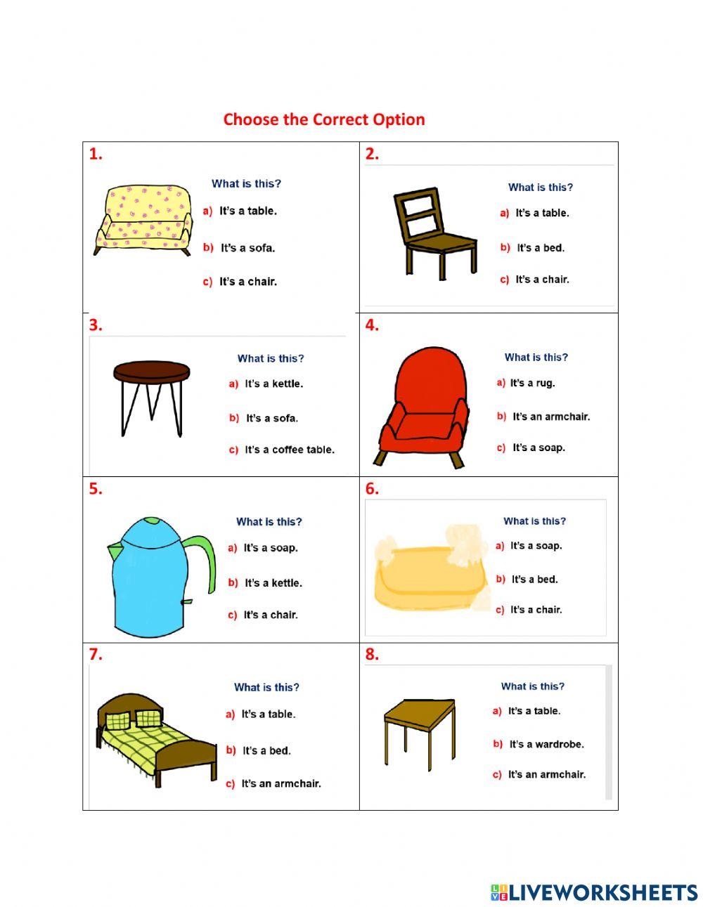 Furniture 740982 | DEMİR AYNUR | Live Worksheets