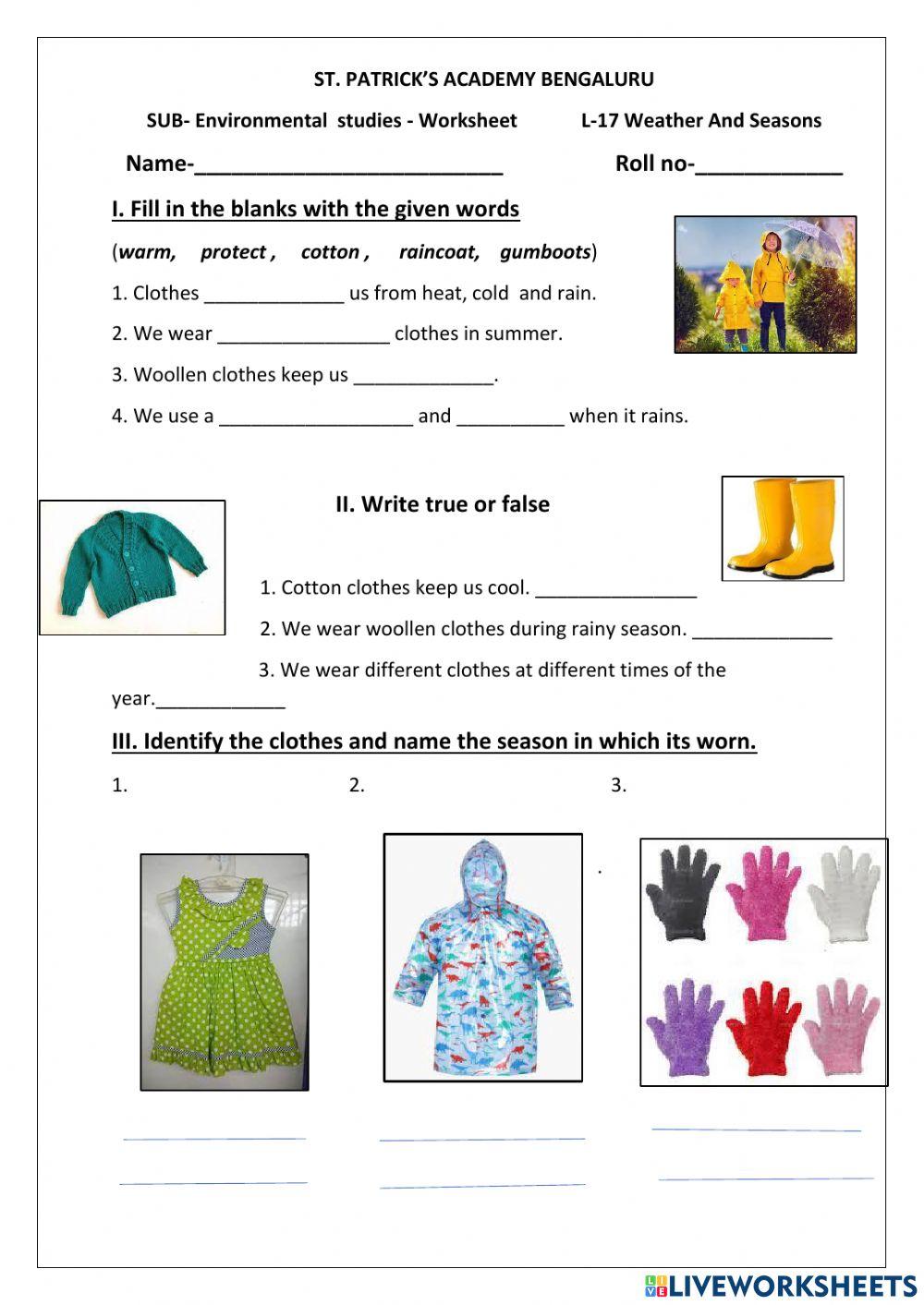 L-17 Weather and Climate worksheet | Live Worksheets