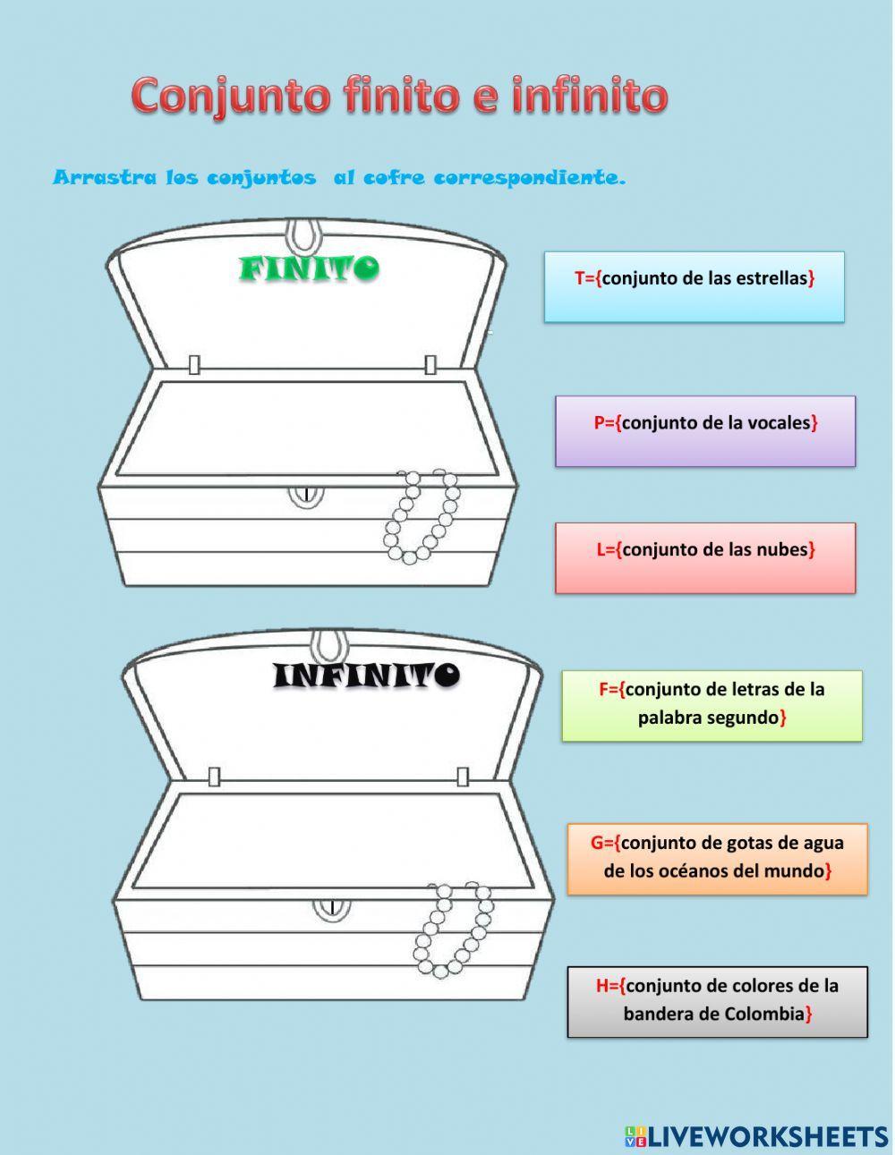 Conjunto finito… | Free Interactive Worksheets | 742808