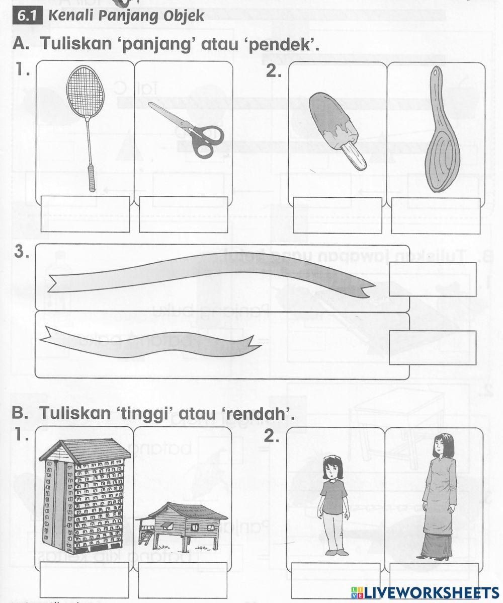 Matematik Tahun 1 online pdf worksheet | Live Worksheets