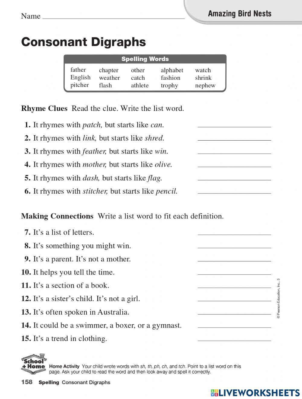 Consonant Digraphs Worksheet For Third Grade Live Worksheets consonant-digraphs-worksheet-for-third-grade-live-worksheets