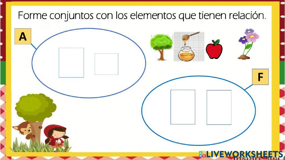 Conjuntos y subconjuntos 1 worksheet | Live Worksheets