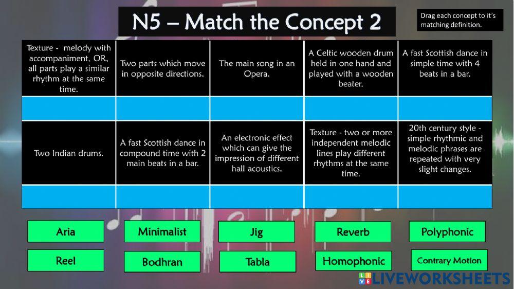 National 5 Musi… | Free Interactive Worksheets | 745637