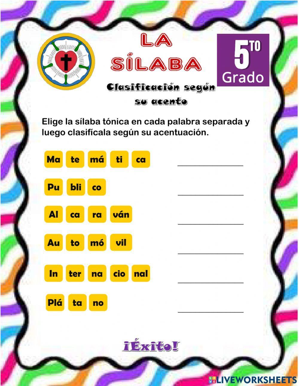 745941 | La sílaba | La_concordia | LiveWorksheets