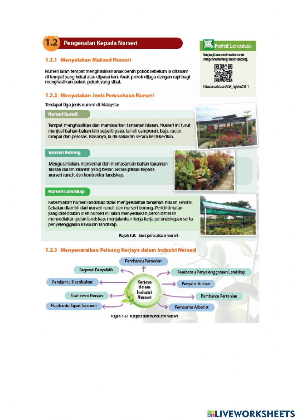 Tugasan Landskap online pdf worksheet | Live Worksheets