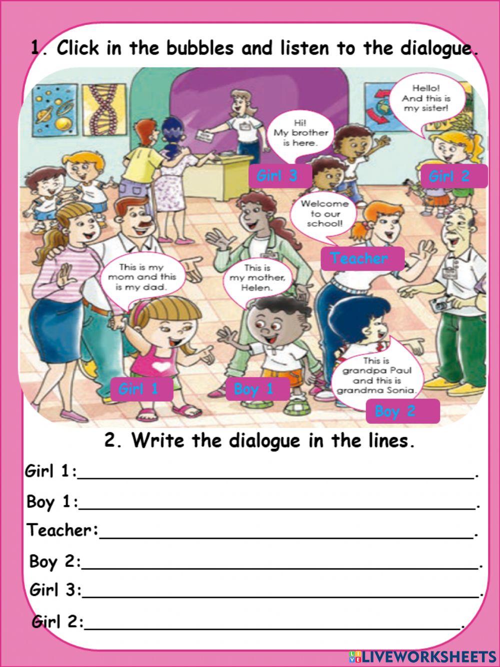 The Family Dial… | Free Interactive Worksheets | 746395