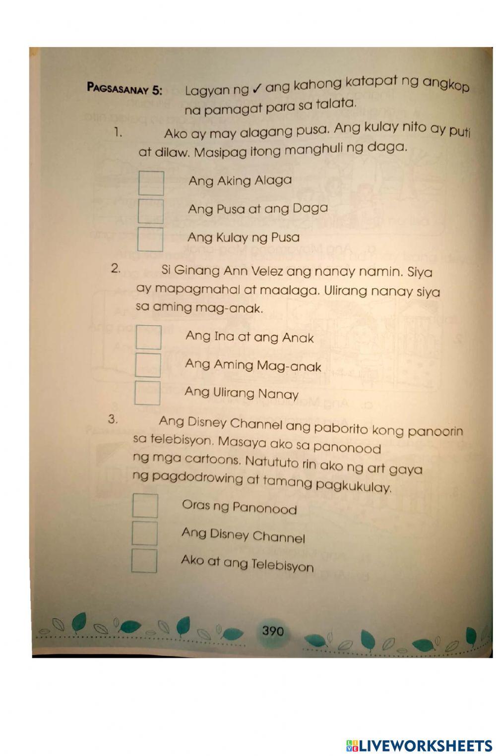 746462 | Pagbibigay ng pamagat | joygurrea