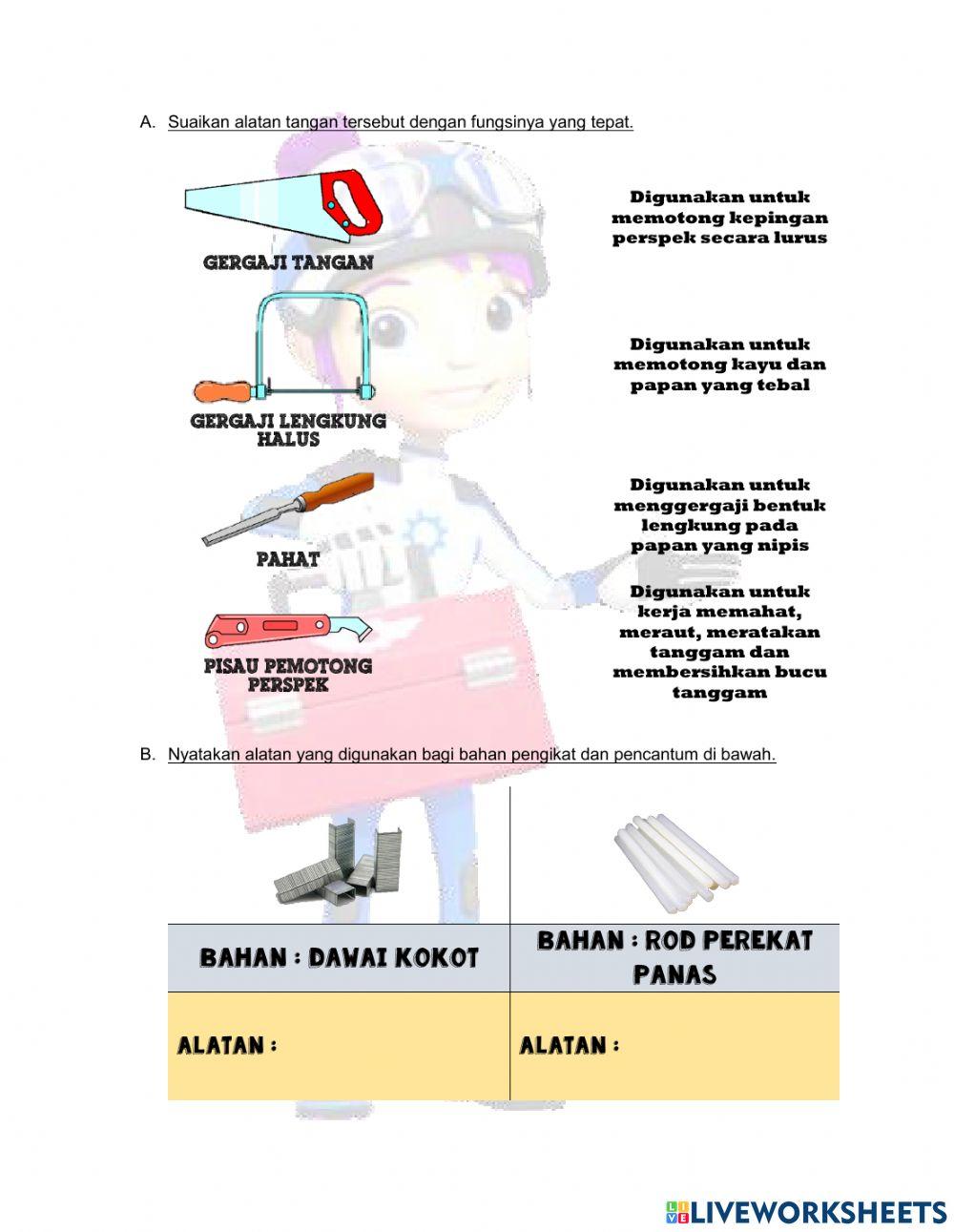 Alatan tangan serta bahan pengikat dan pencantum 746843