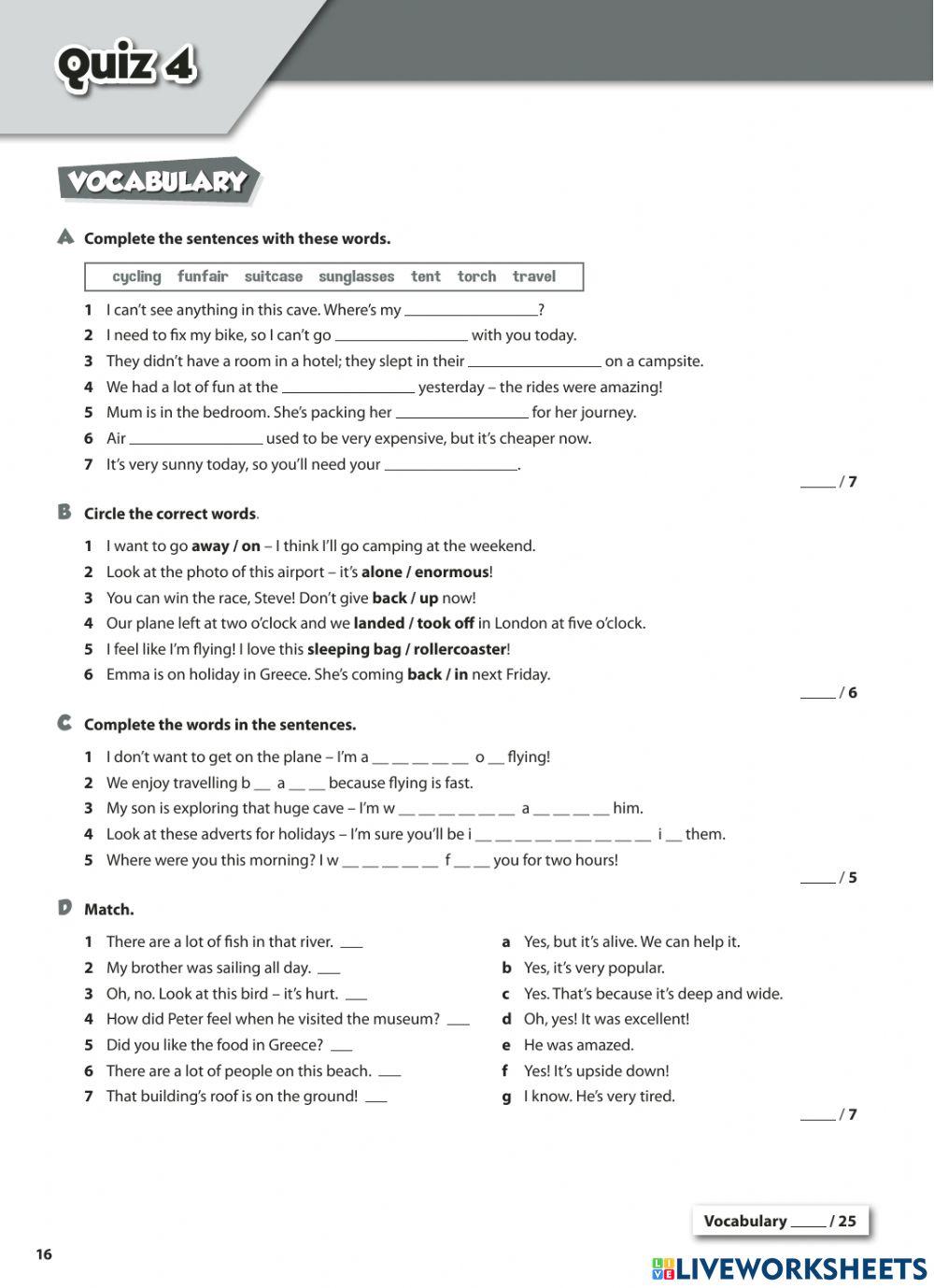 4776187 | Amazing English 2 - Test unit 4 | elenabou