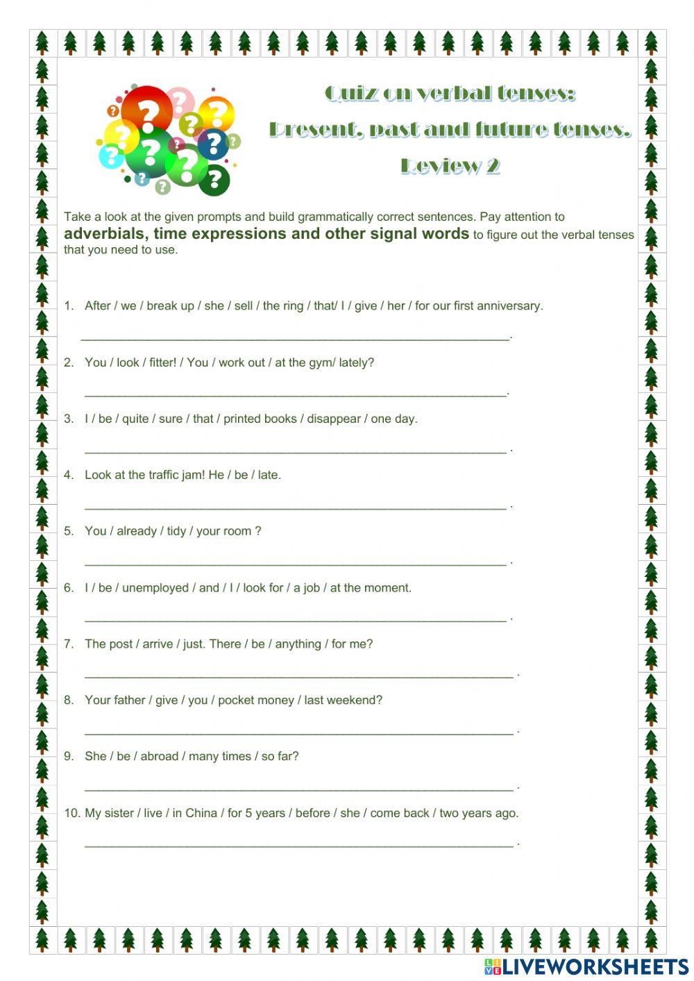 Prompts. Verbal… | Free Interactive Worksheets | 747503