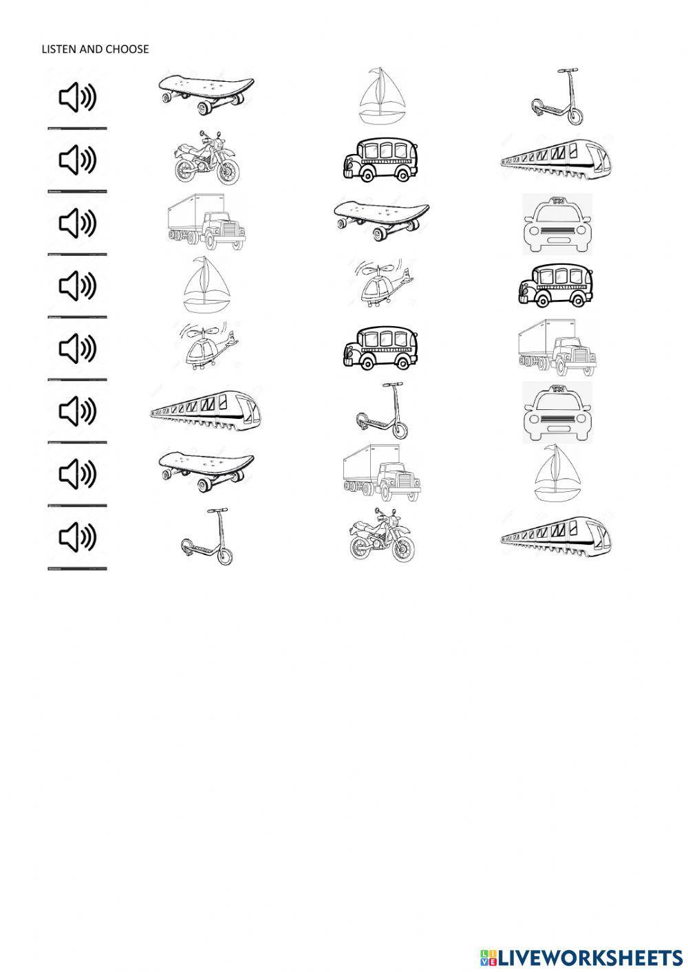 Off we go! | Free Interactive Worksheets | 748615