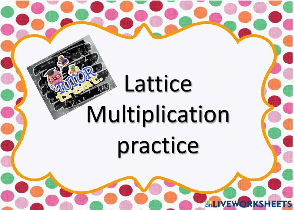 Lattice multiplication online worksheet | Live Worksheets