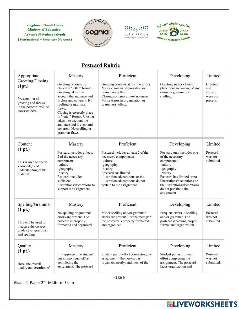 2nd Midterm paper 2 worksheet | Live Worksheets