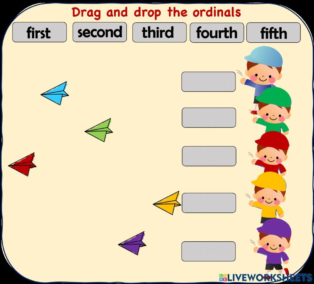 Ordinals online worksheet for grade 2 | Live Worksheets
