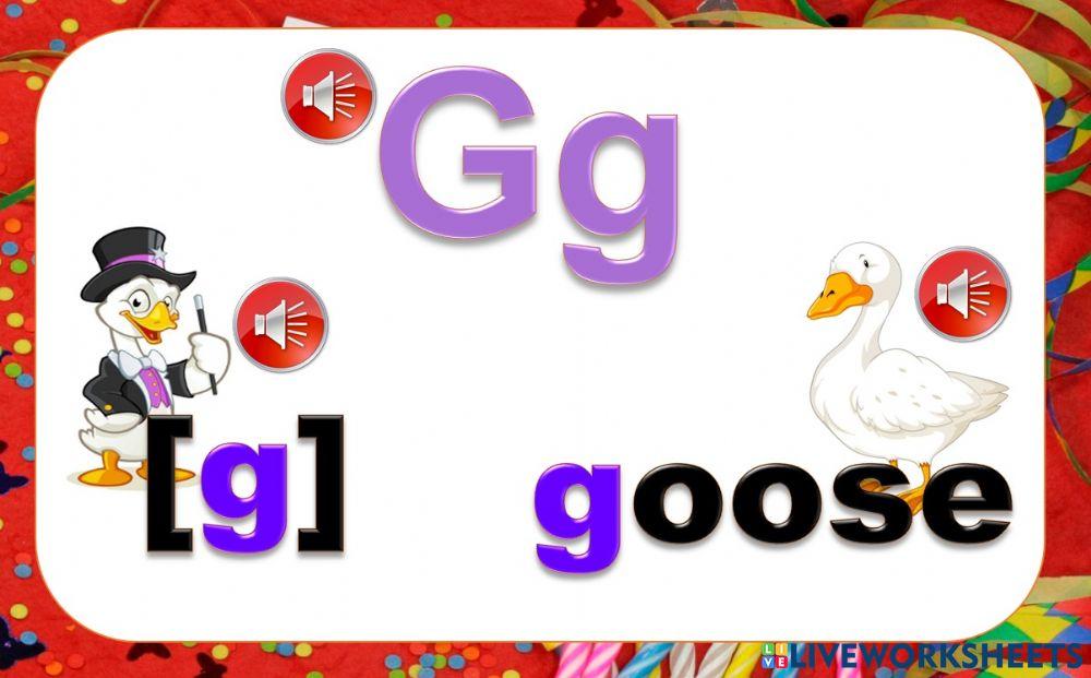 Letter Gg online exercise | Live Worksheets