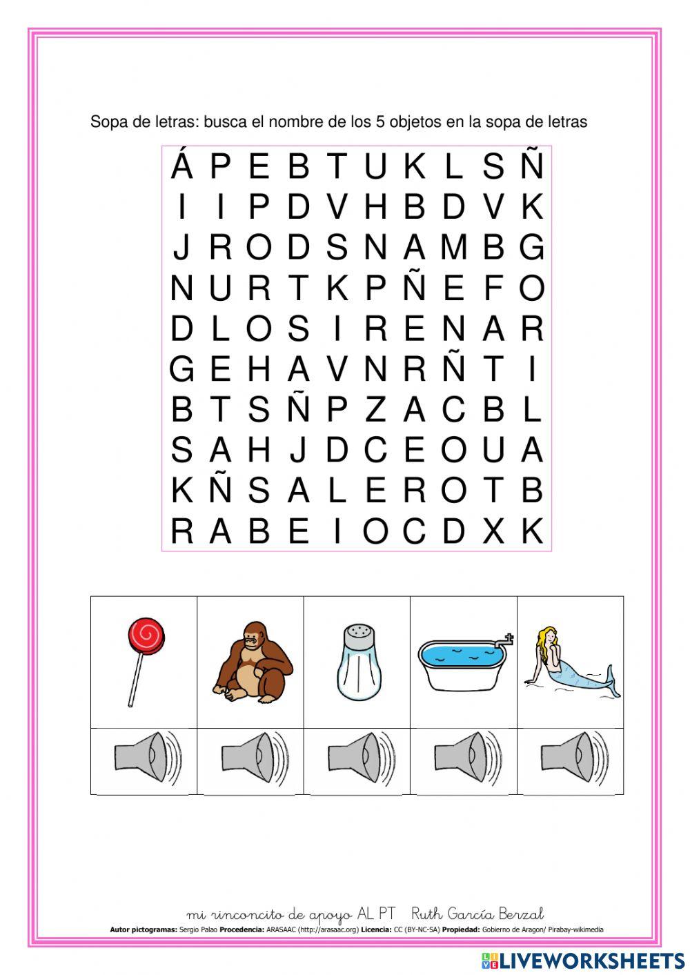 Sopa de letras r directa 749695 | Ruth García Berzal