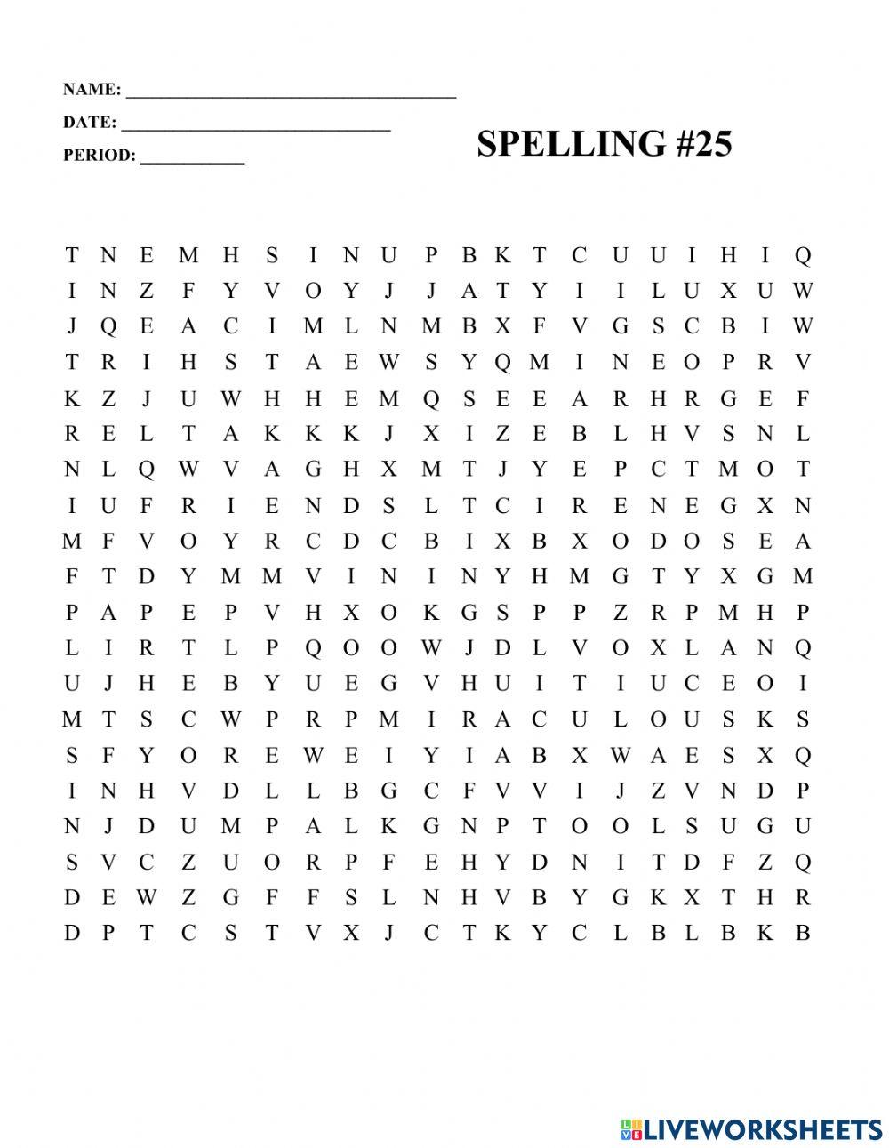 749875 | Word search -25 | Daniel J. Salinas