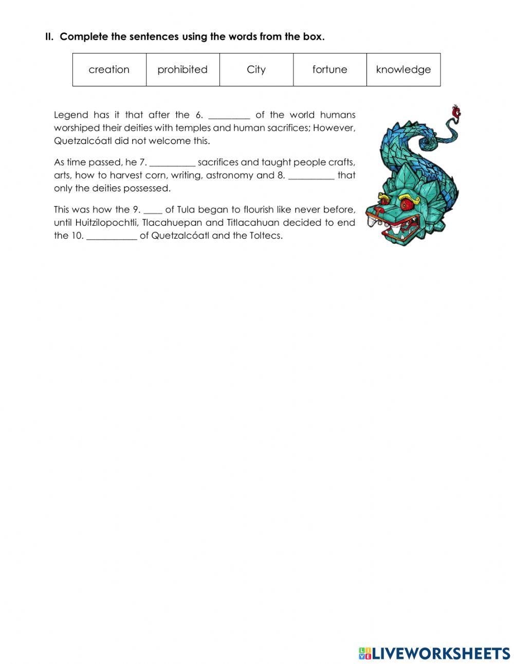 5th grade quiz 6 worksheet | Live Worksheets