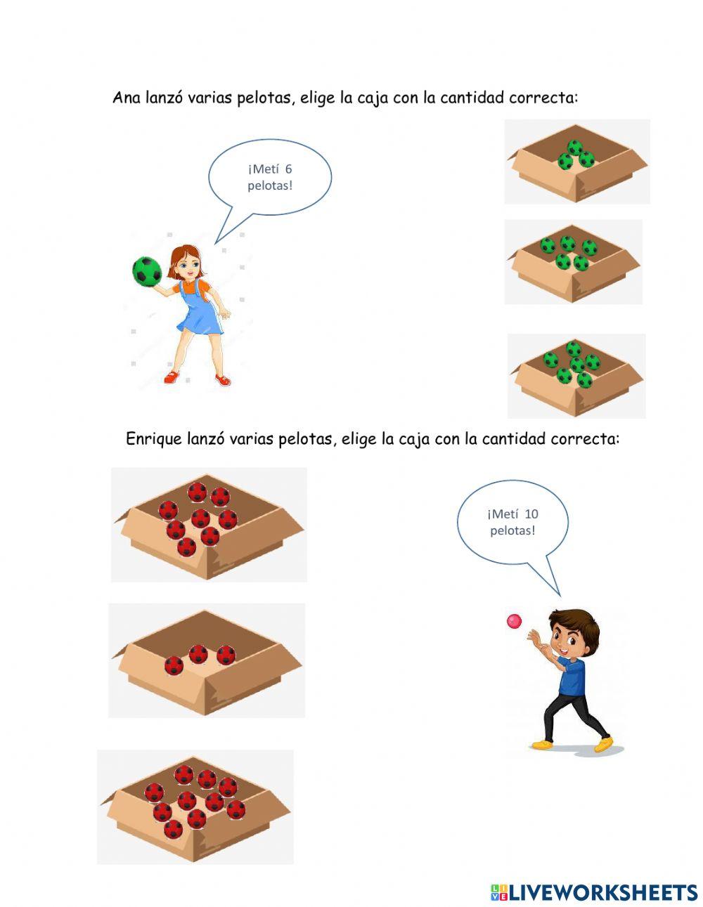 Atinar pelotas worksheet | Live Worksheets