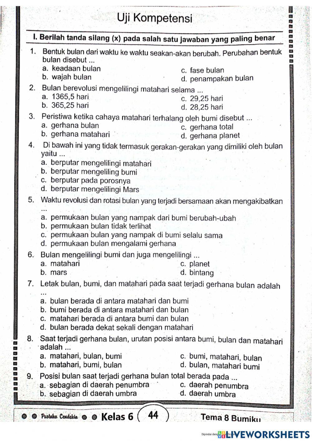 750659 | Tema 8 sub tema 2 | ayupuji | LiveWorksheets