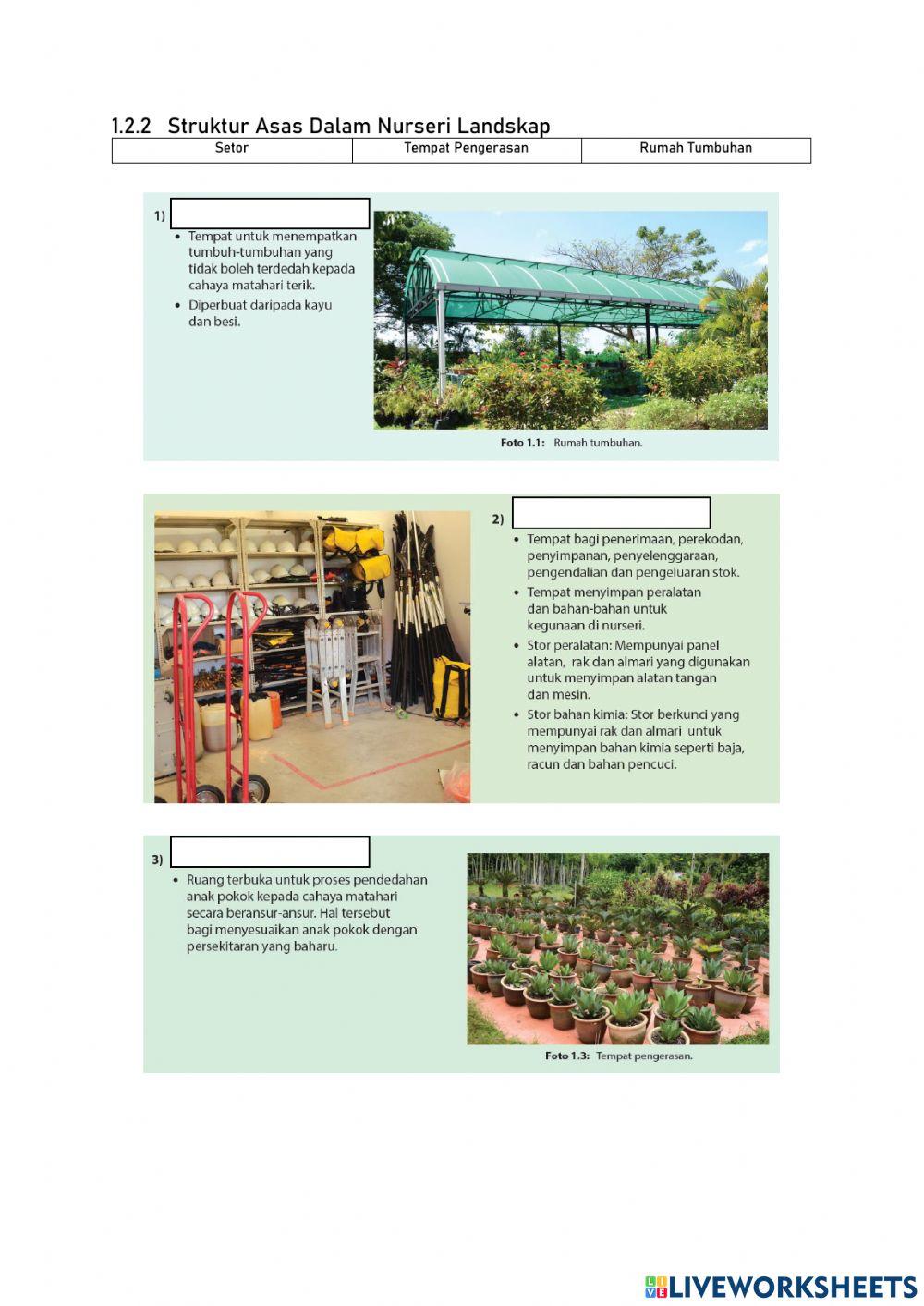 Tugasan Landskap online pdf exercise | Live Worksheets