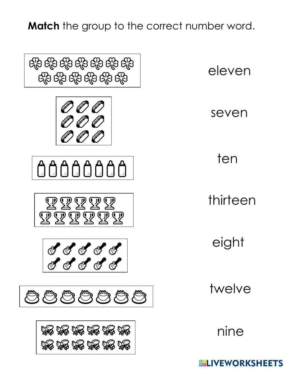 750639 | Counting to 13 | Miss M Hurley | LiveWorksheets