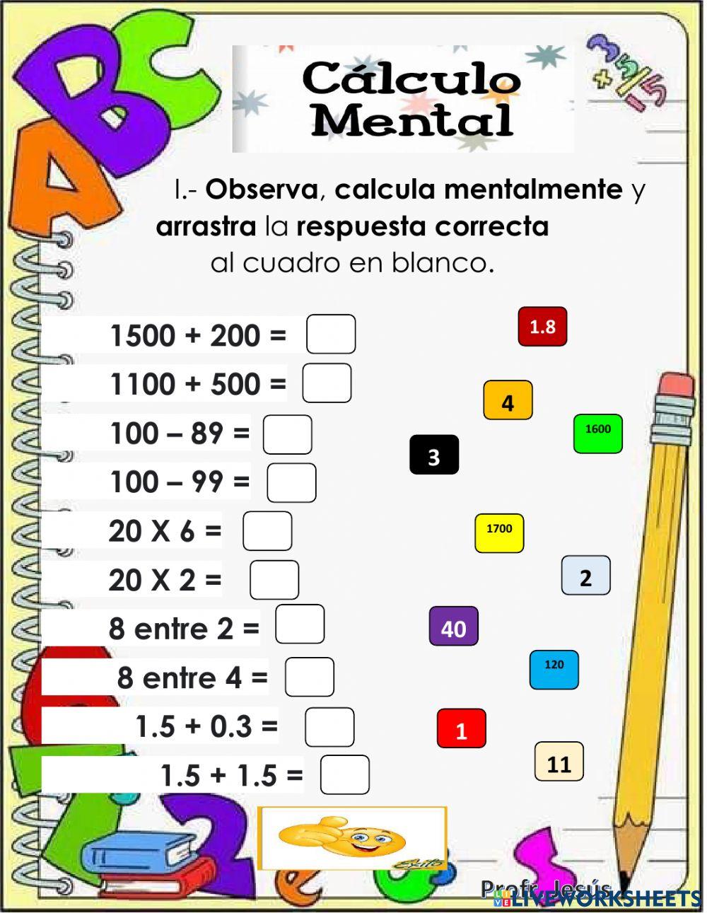 Matemática Mental Para 4to Grado