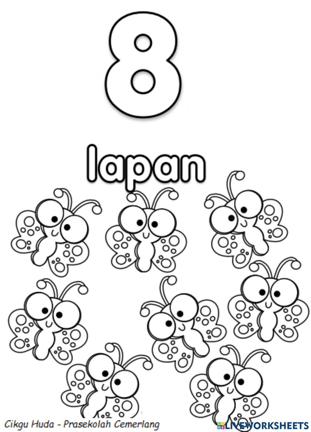 No 8 worksheet | Live Worksheets