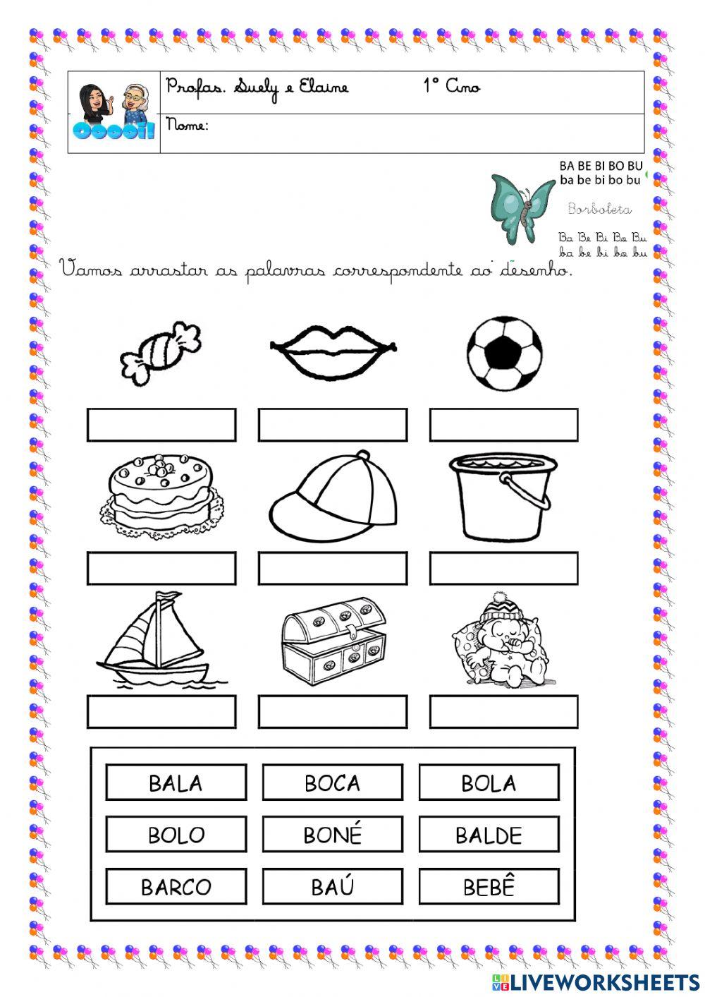 Letra B | Free Interactive Worksheets | 752010