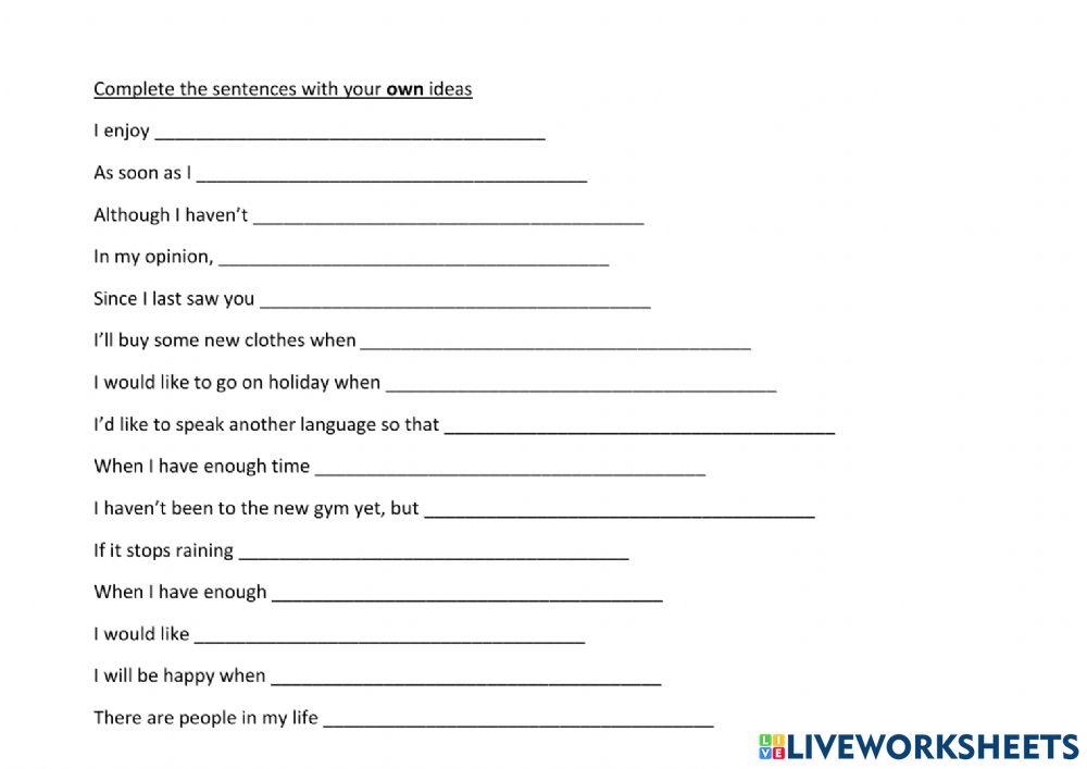 Entry 3 Starting words worksheet | Live Worksheets