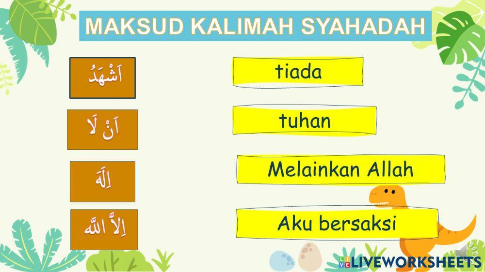 Kalimah Syahadah online activity | Live Worksheets