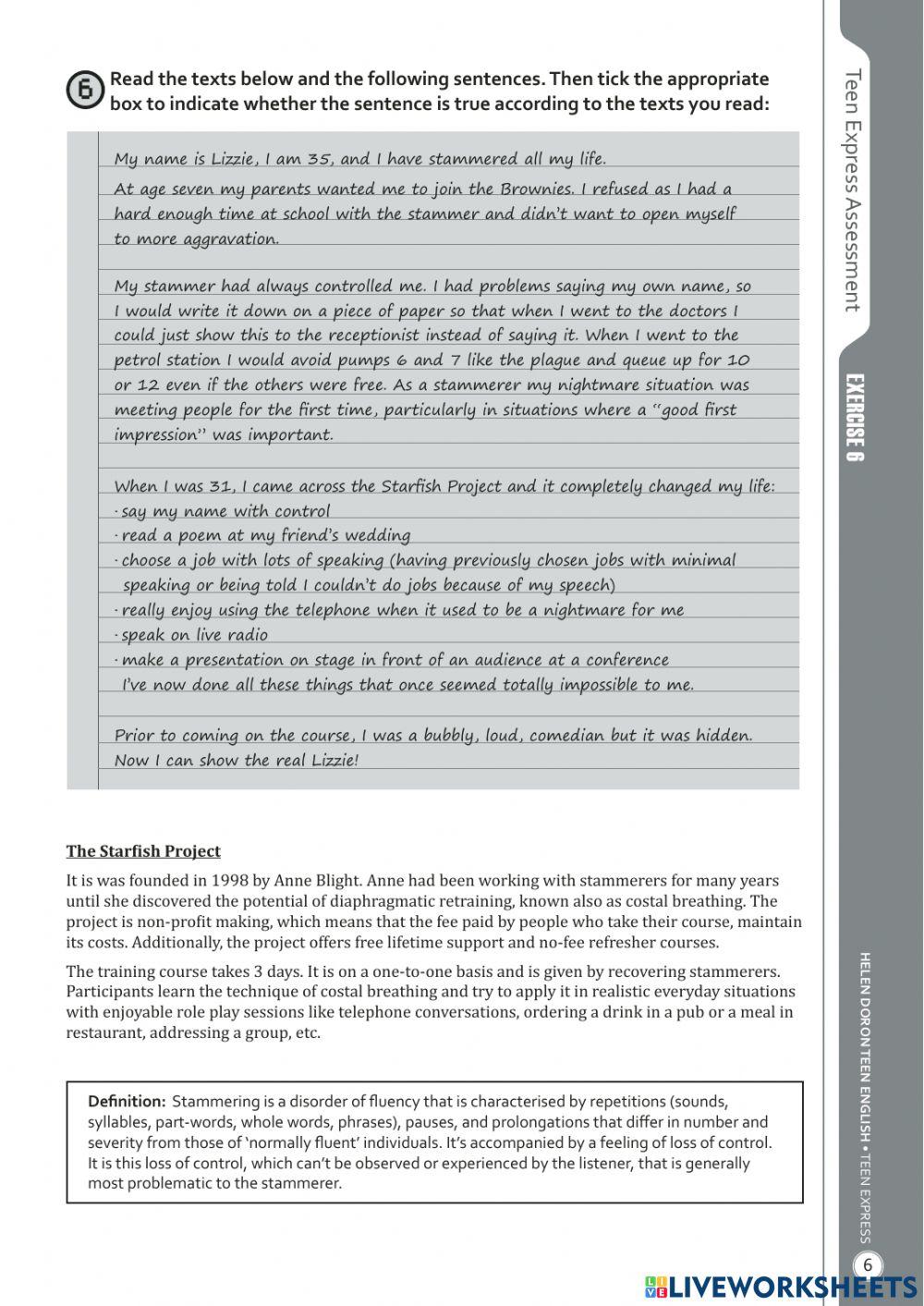 Teen Express Book 3 Units 5-6 online exercise for | Live Worksheets