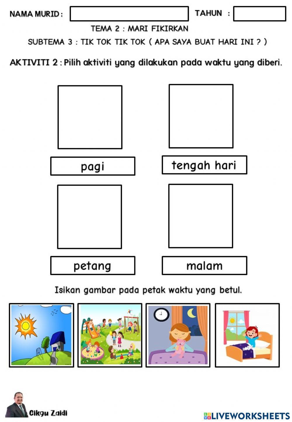 Program Transisi tahun 1 online pdf exercise for Tahap 1 | Live Worksheets