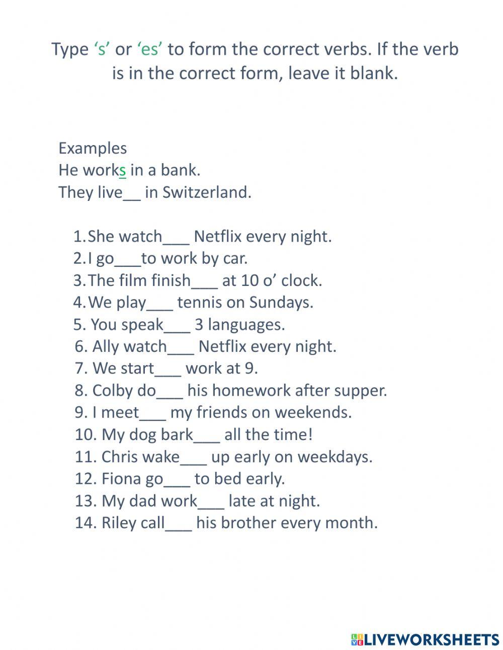 752889 | Verbs in the Present Simple | myteacherkim