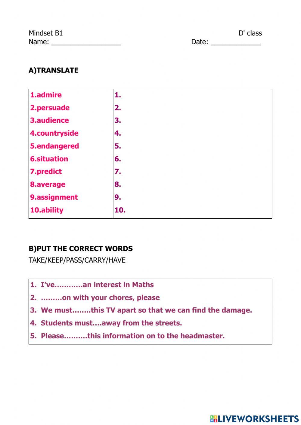 753285 | Mindset unit 4 vocabulary | VvKour