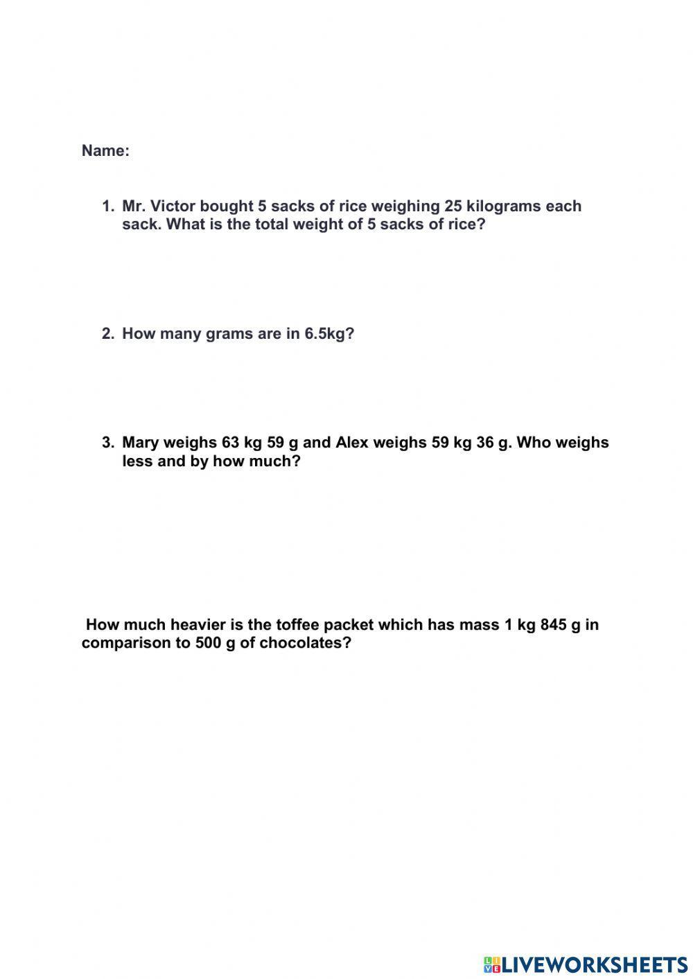 Math online exercise for 4 | Live Worksheets